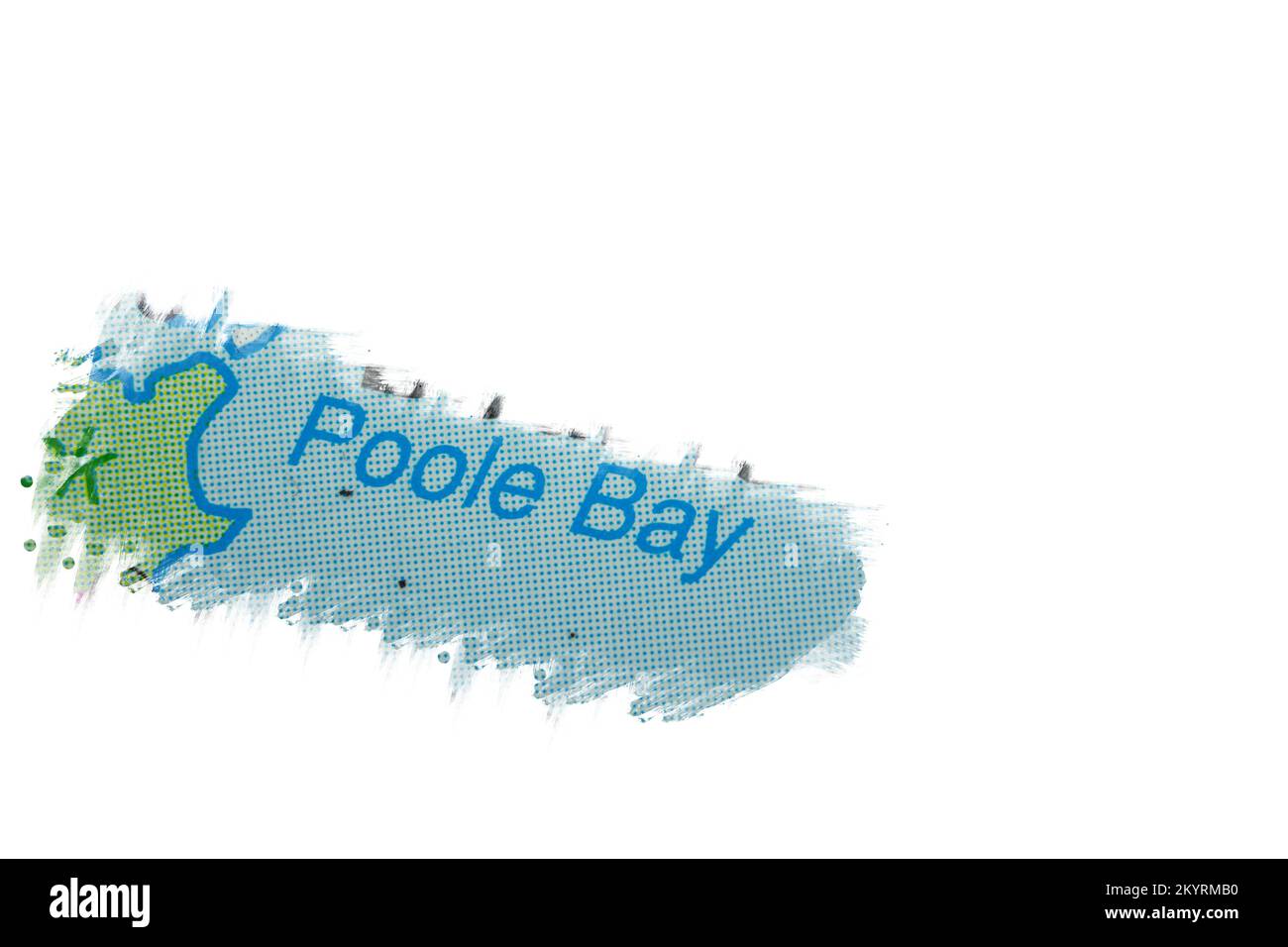 Pool Bay, United Kingdom atlas map town name - paint Stock Photo - Alamy