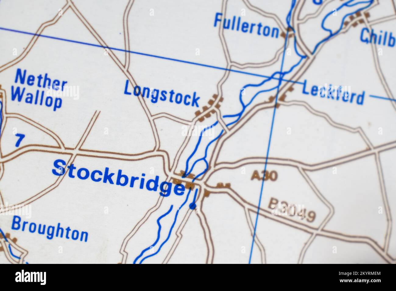 Stockbridge village in Hampshire, United Kingdom atlas map town name ...