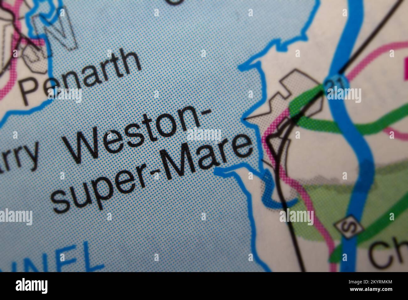 Map of weston super mare hi-res stock photography and images - Alamy