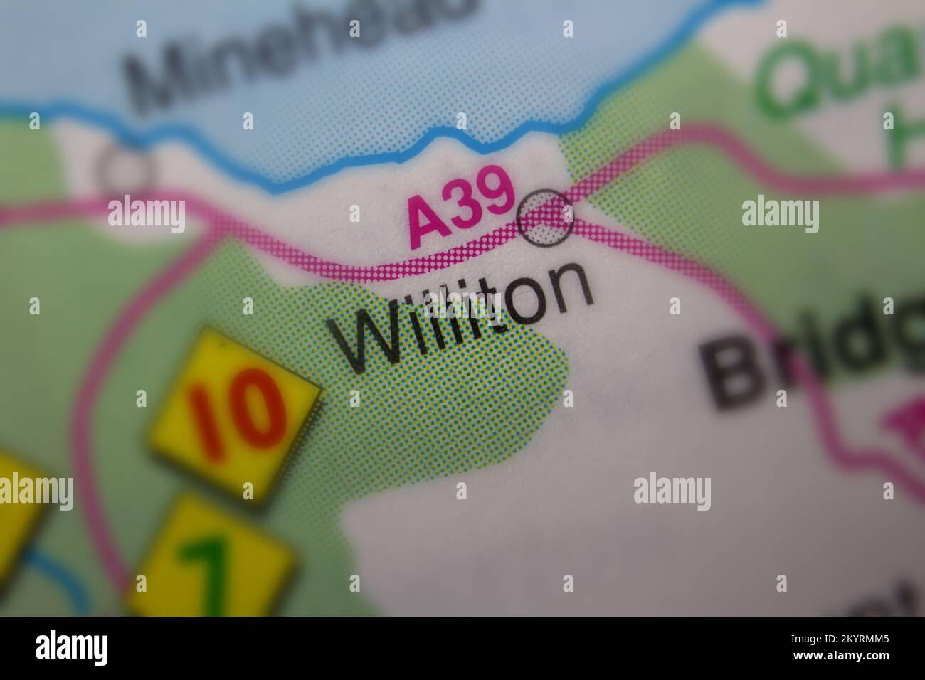 Williton, United Kingdom atlas map town name Stock Photo - Alamy
