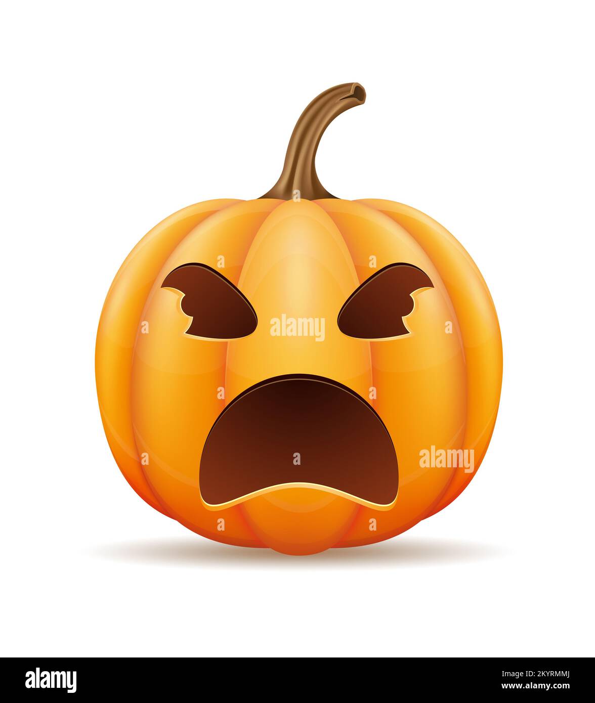 pumpkin with horrible faces for halloween celebration vector ...