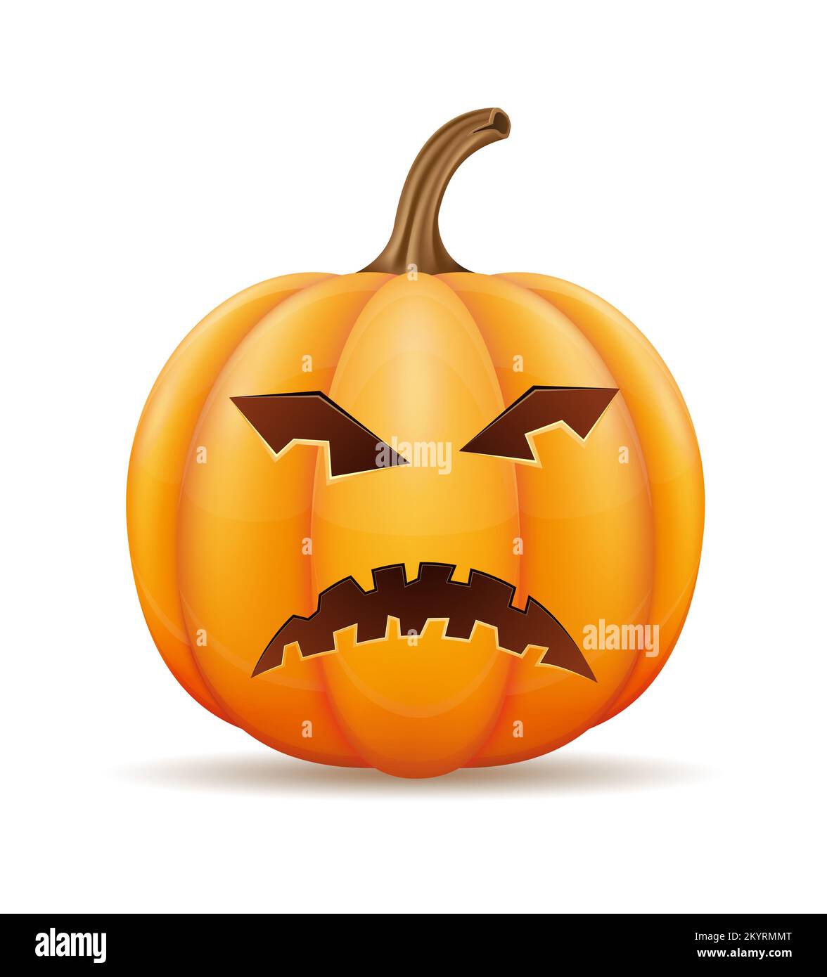 pumpkin with horrible faces for halloween celebration vector ...