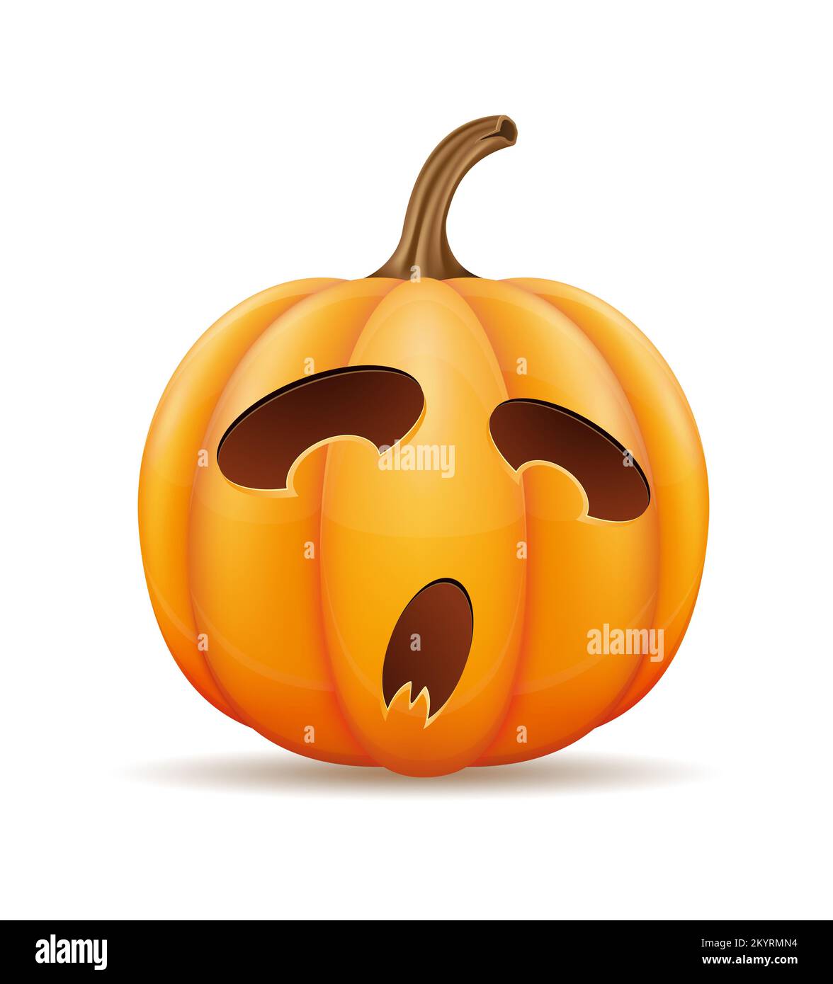 pumpkin with horrible faces for halloween celebration vector ...