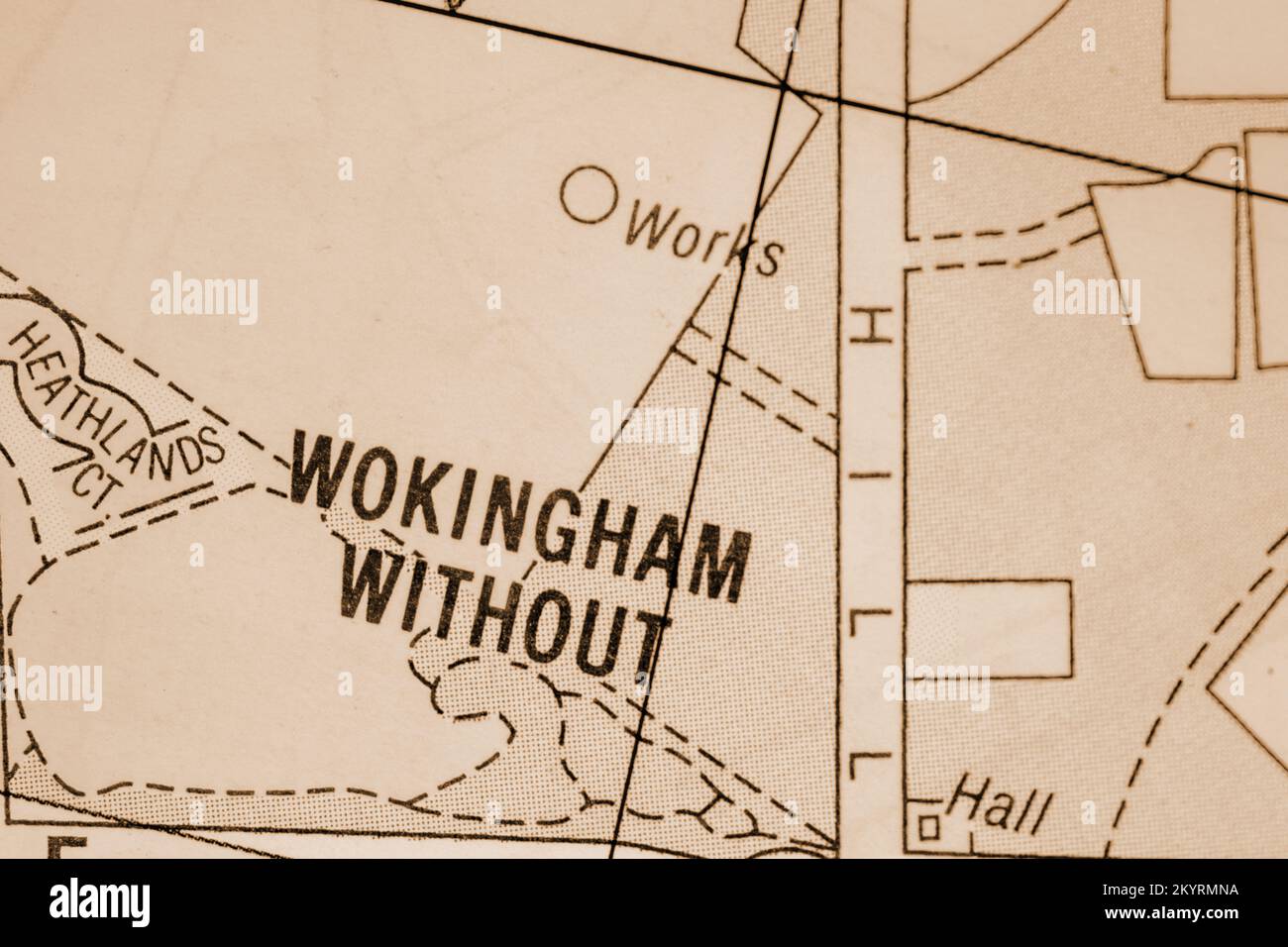 Wokingham map hi-res stock photography and images - Alamy