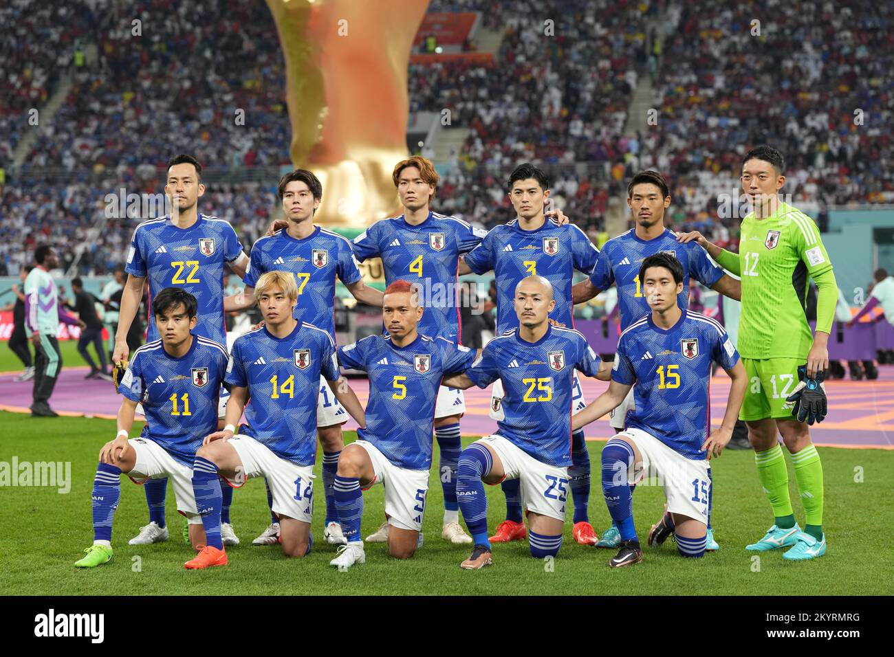 Japan team group line-up before the FIFA World Cup Qatar 2022 Group E ...