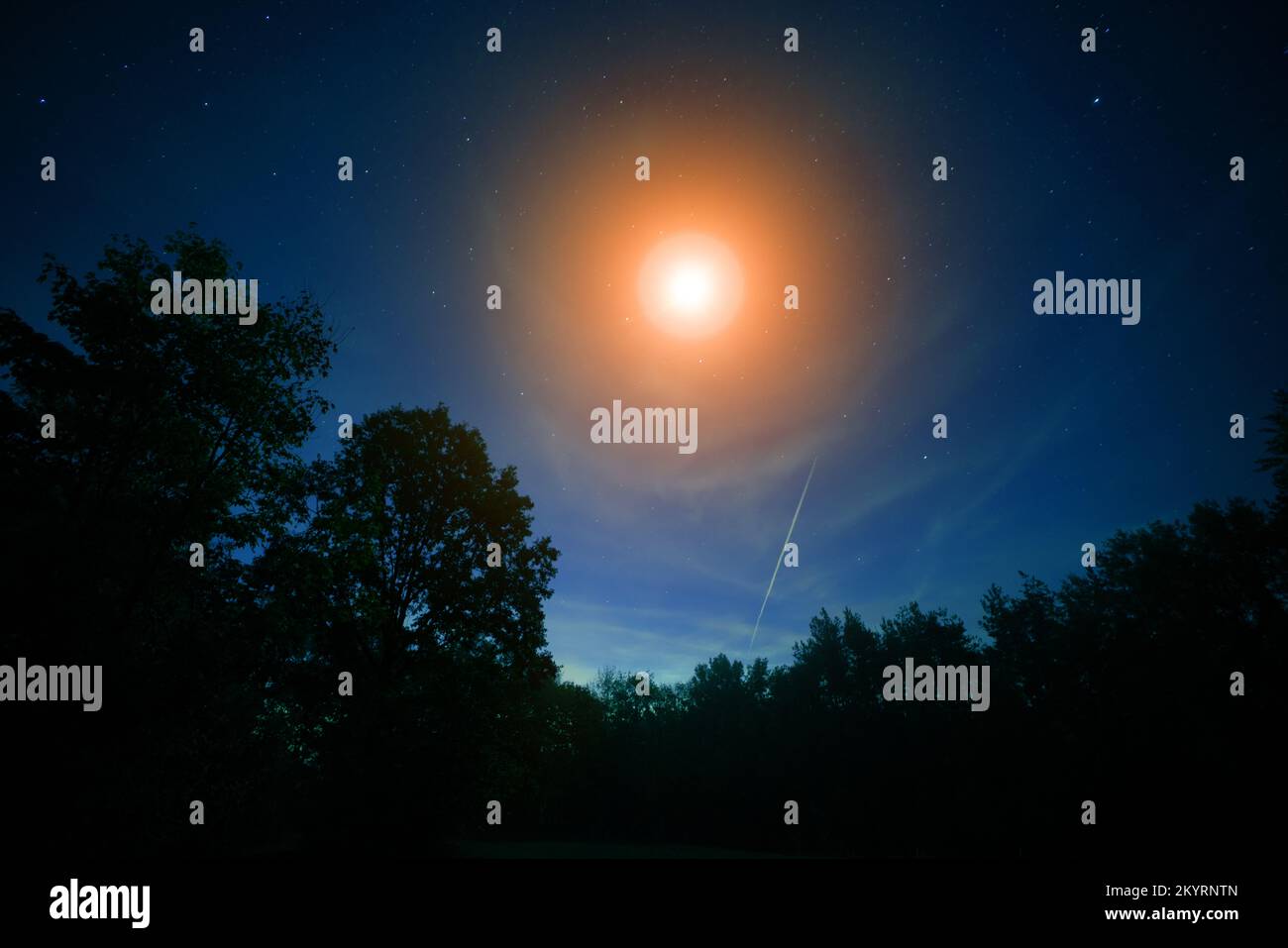 bright flash of supernova stars in the dark night sky Stock Photo - Alamy