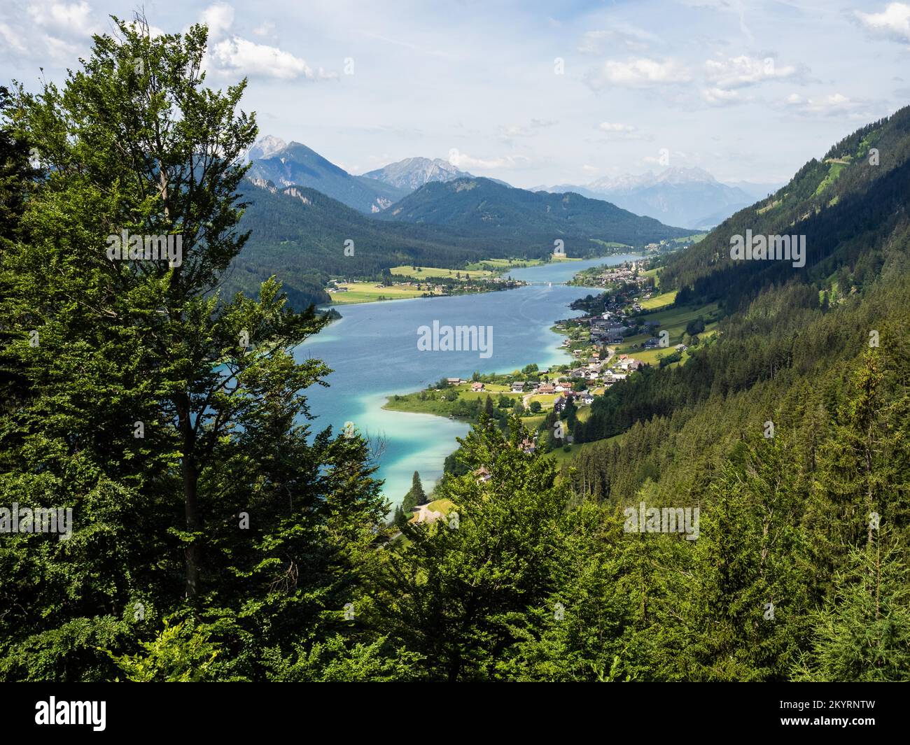 View of Lake Weissensee, Carinthia. Austria Stock Photo - Alamy