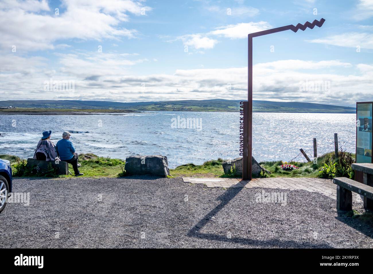 BALLYCASTLE,COUNTY MAYO, REPUBLIC OF IRELAND - JULY 15 2022 : Sign ...
