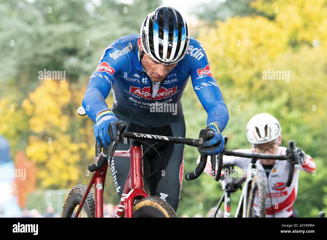 Mathieu van der Poel in the Cyclocross World Cup Hulst Stock Photo - Alamy