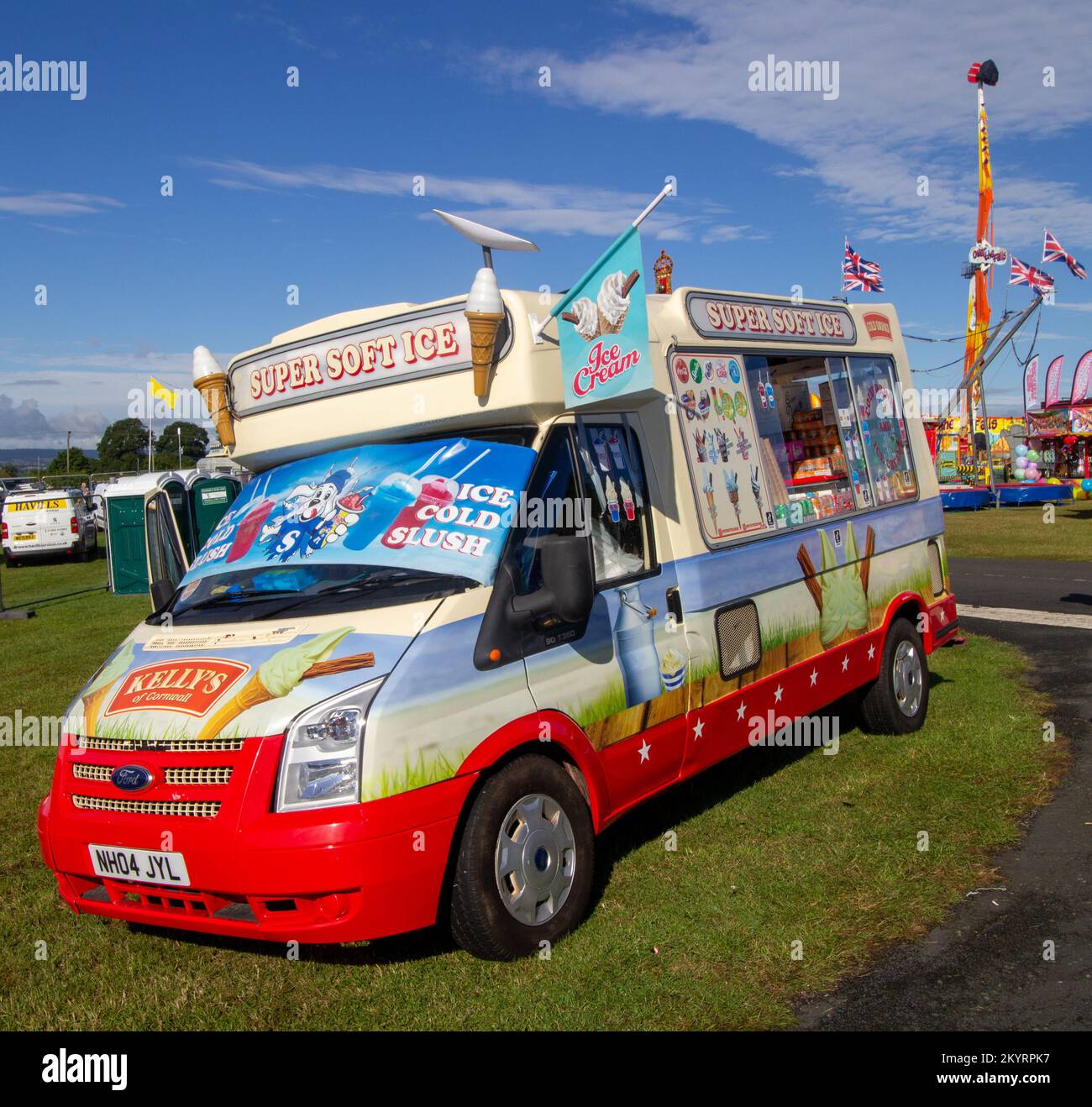 EXETER, DEVON, UK - JULY 1, 2022 trade stand - Kelly's of Cornwall ...