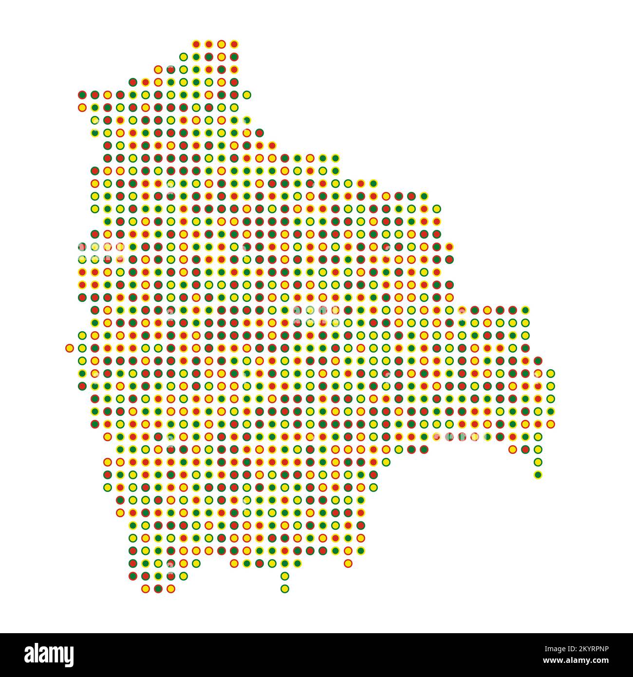 Bolivia Map Silhouette Pixelated generative pattern illustration Stock ...