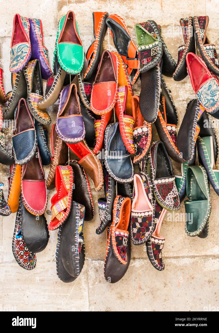 Set of traditional hand made Yemeni shoes Stock Photo - Alamy
