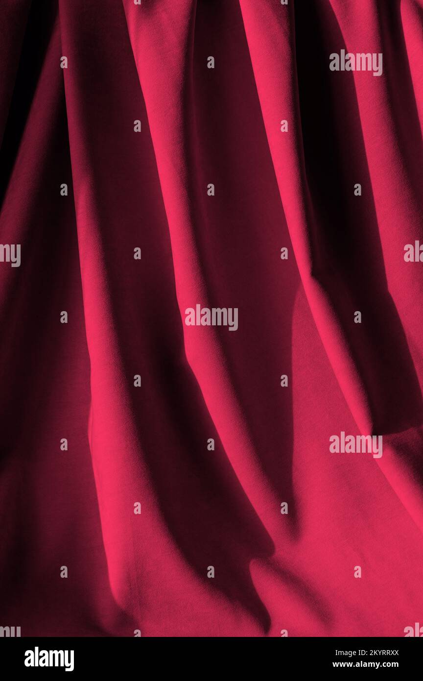 Natural fabric linen texture. Magenta canvas for Background. Close up ...