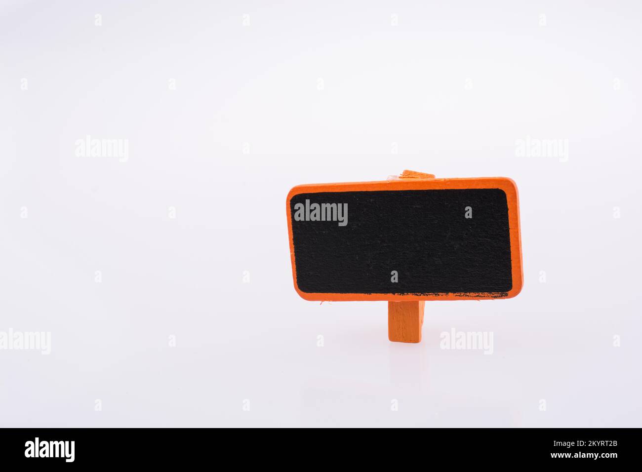 Colorful little signboard on a white background Stock Photo - Alamy