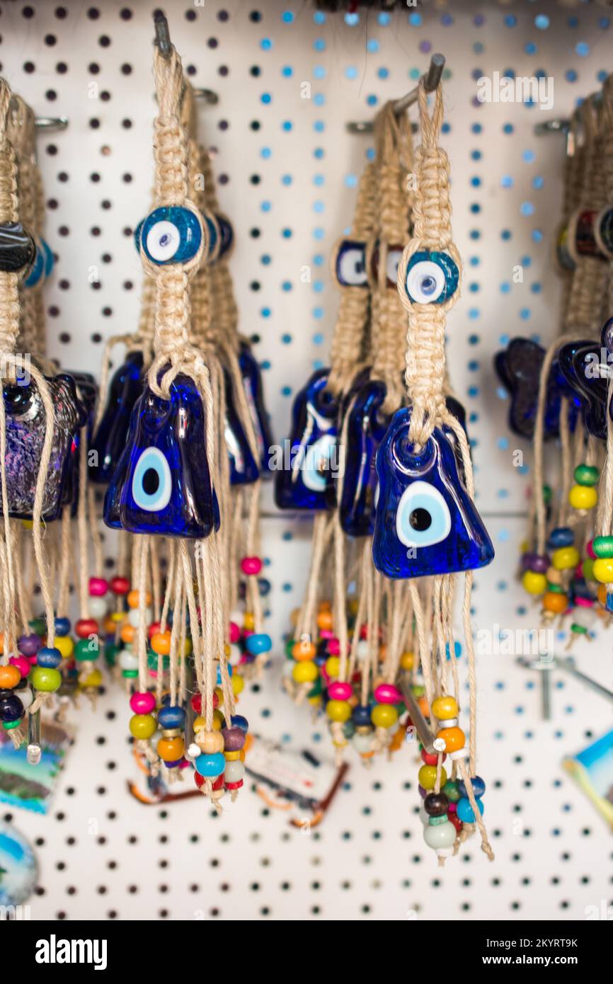 Evil eye bead as Amulet souvenir from Turkey Stock Photo - Alamy