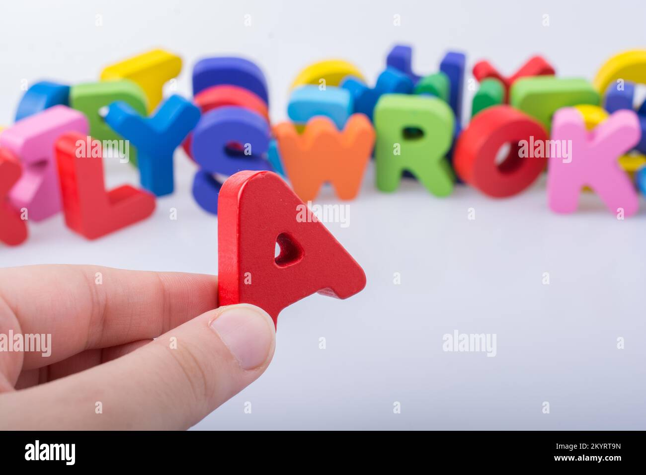 Letter cubes of Alphabet made of wood Stock Photo - Alamy