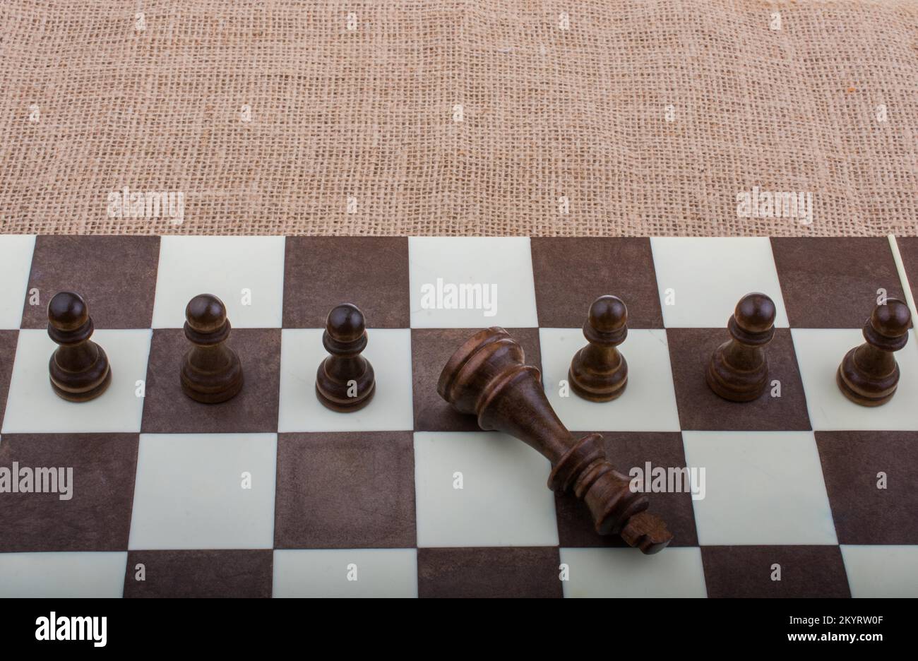 Chess board with chess pieces on it Stock Photo - Alamy