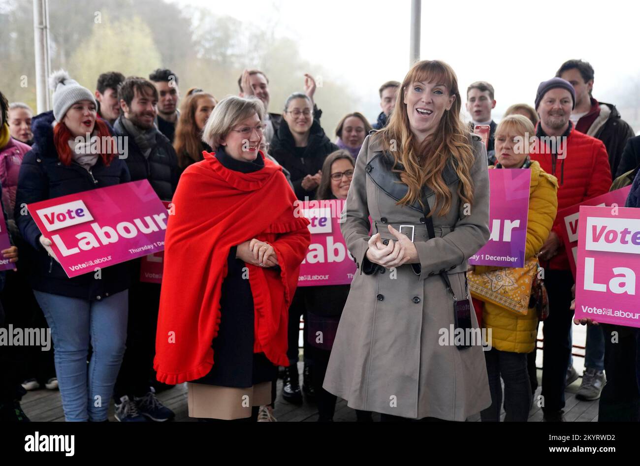 Labour Deputy leader Angela Rayner (right) meeting newly elected Labour ...