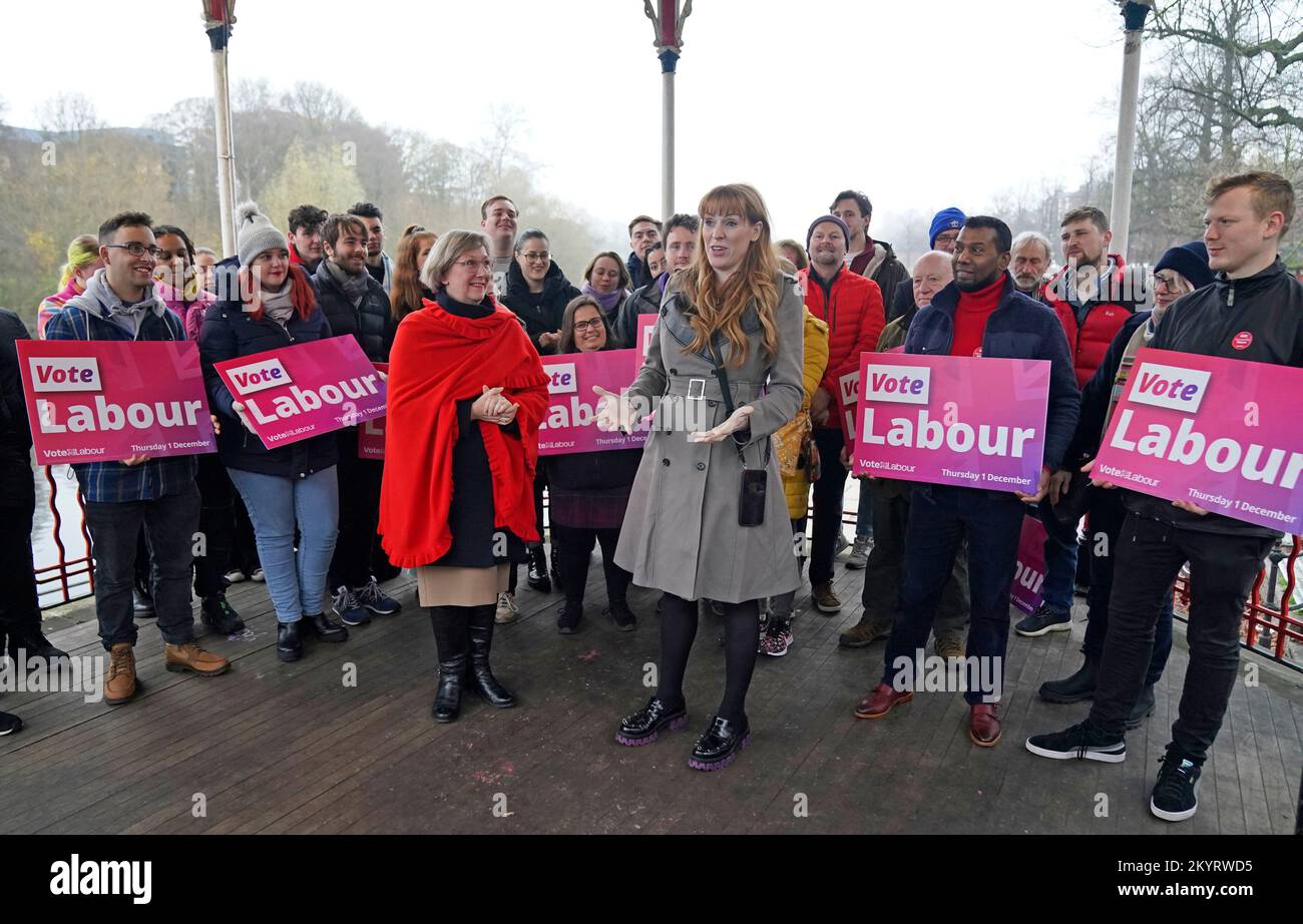 Labour Deputy leader Angela Rayner (right) meeting newly elected Labour ...
