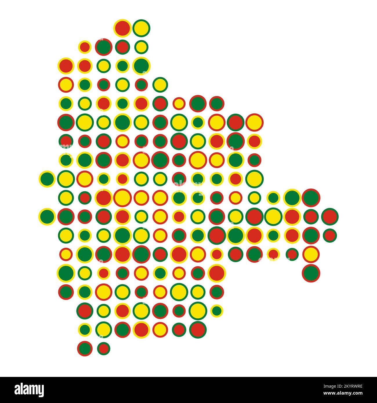 Bolivia Map Silhouette Pixelated generative pattern illustration Stock ...
