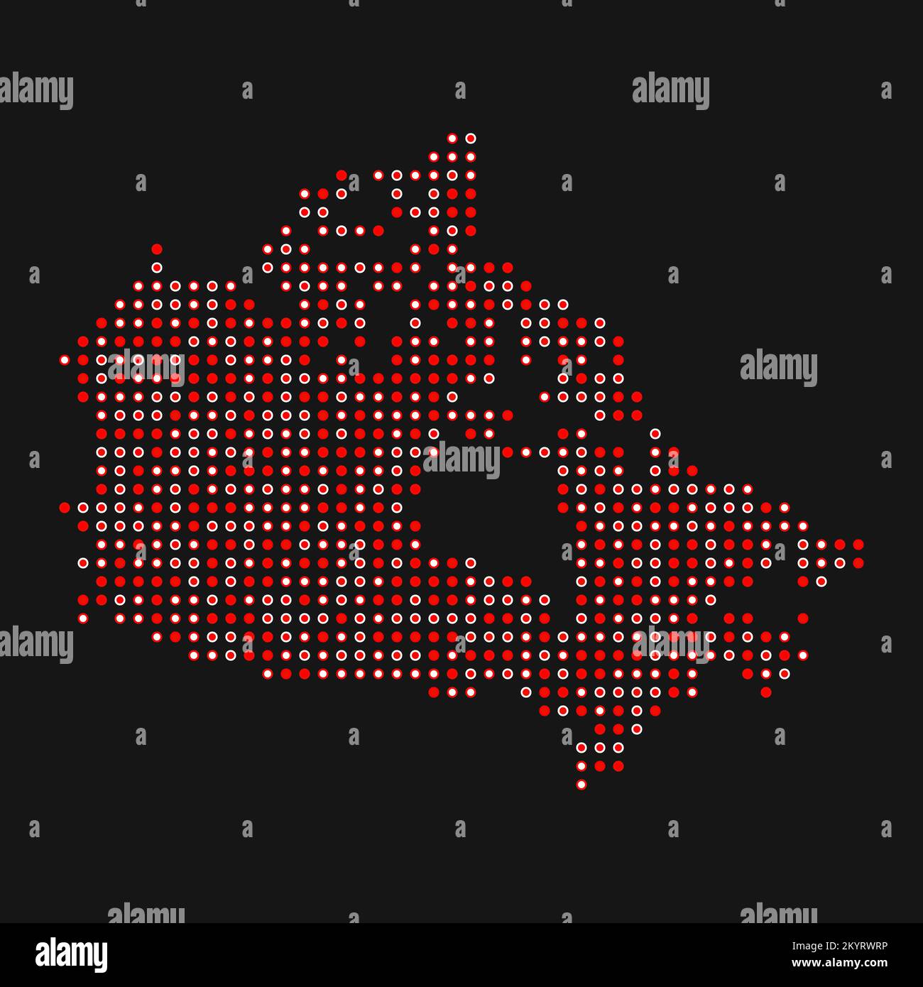 Canada Map Silhouette Pixelated generative pattern illustration Stock ...