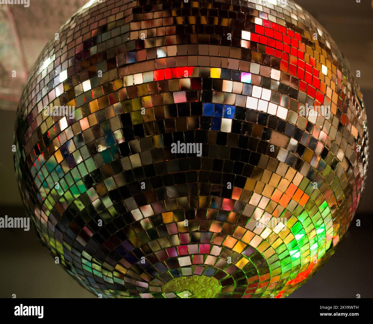 Disco ball with mirror pieces for dancing in a disco club Stock Photo ...
