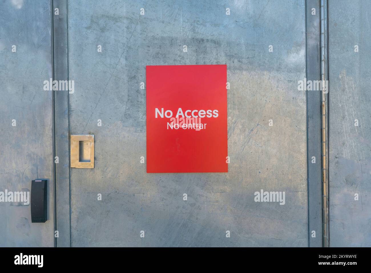 No Access signage on the door of a building at Waterloo Park Austin ...