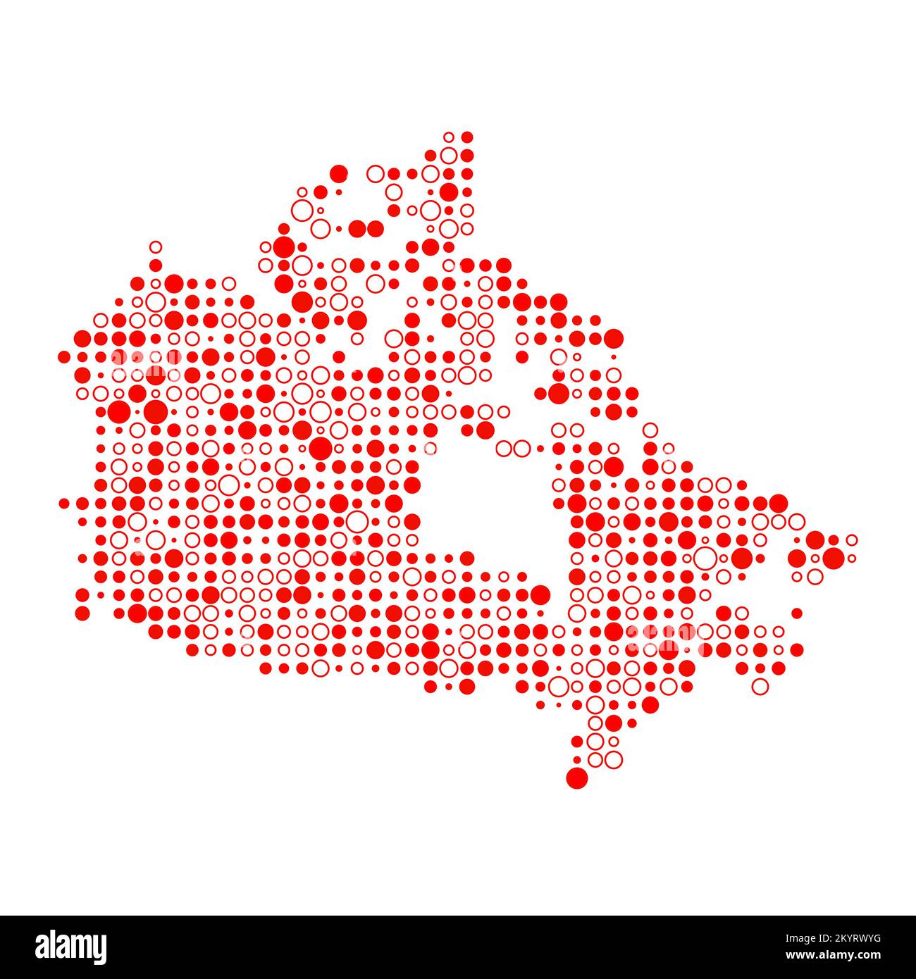 Canada Map Silhouette Pixelated generative pattern illustration Stock ...