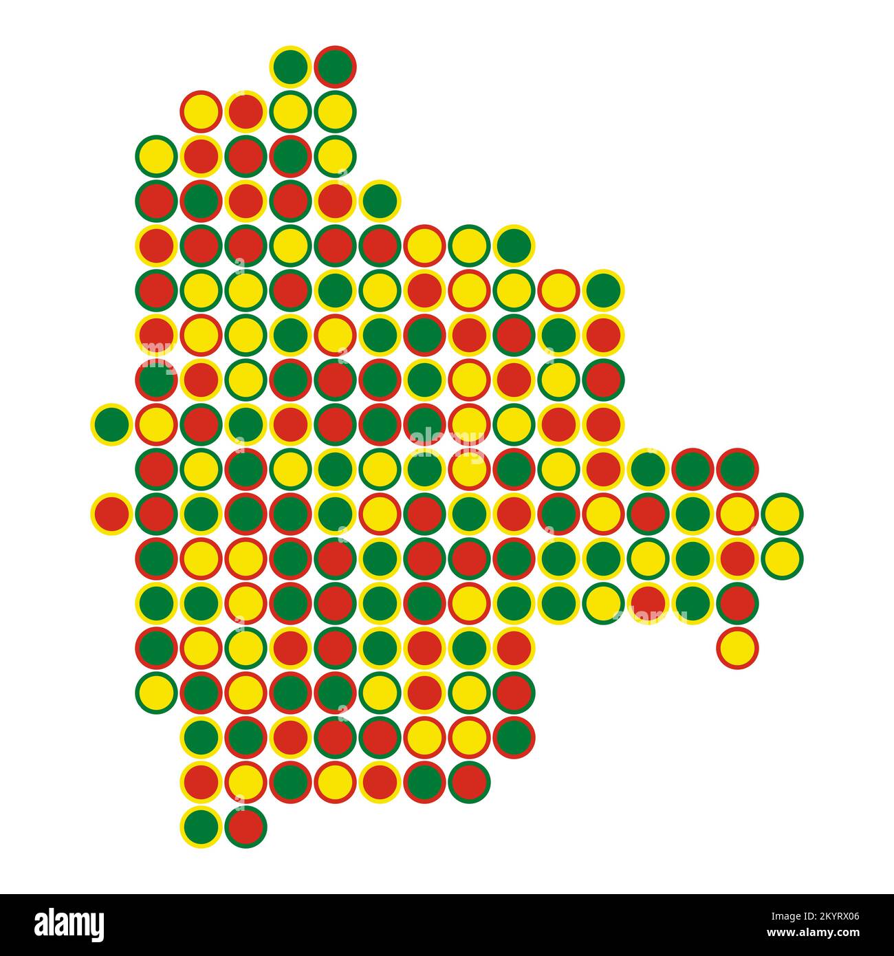 Bolivia Map Silhouette Pixelated generative pattern illustration Stock ...
