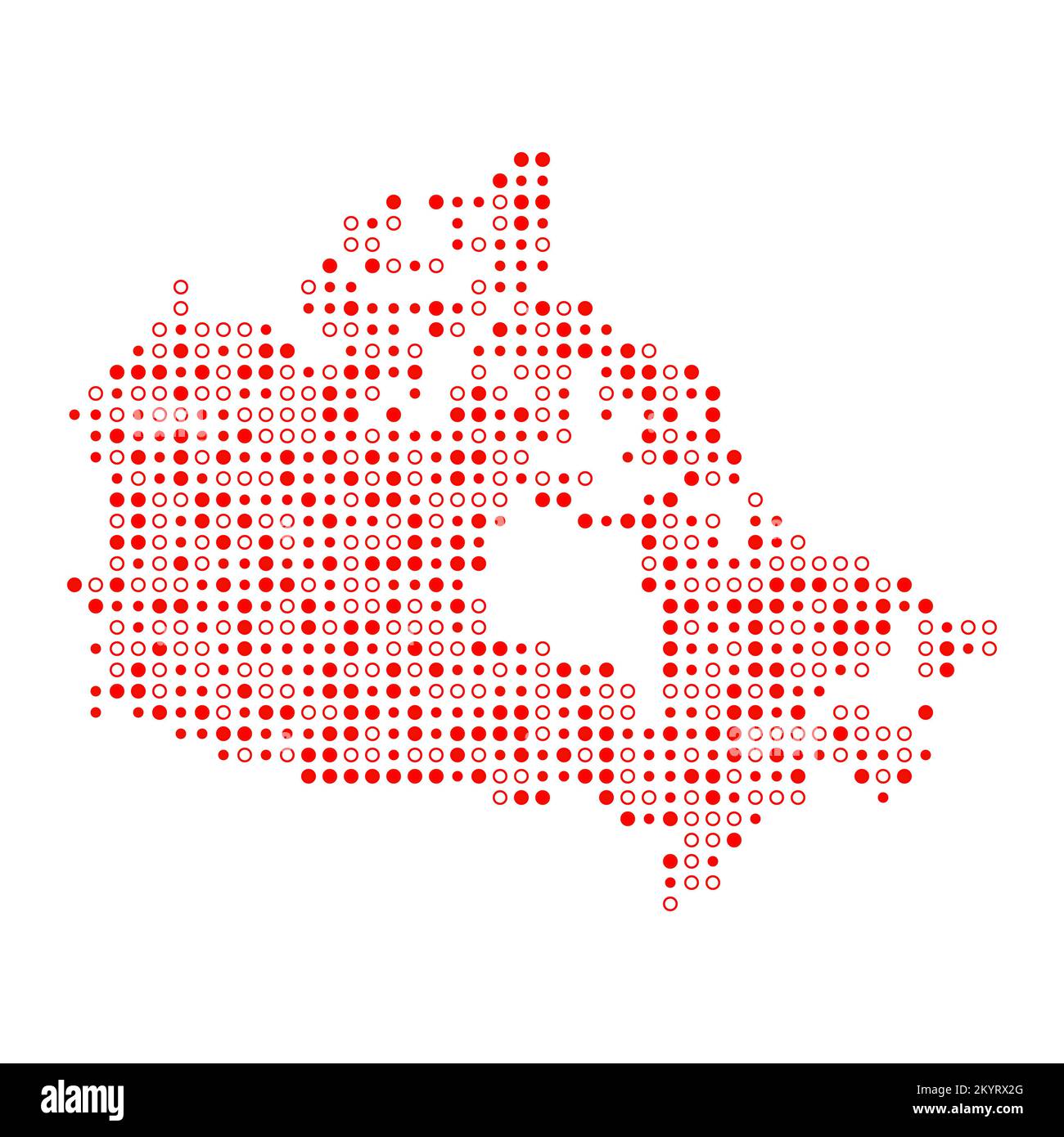 Canada Map Silhouette Pixelated generative pattern illustration Stock ...