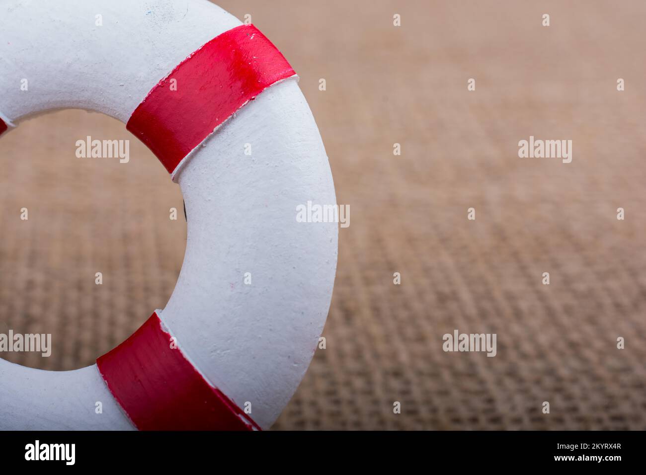Lifesaver or life preserver on a fabric background Stock Photo - Alamy