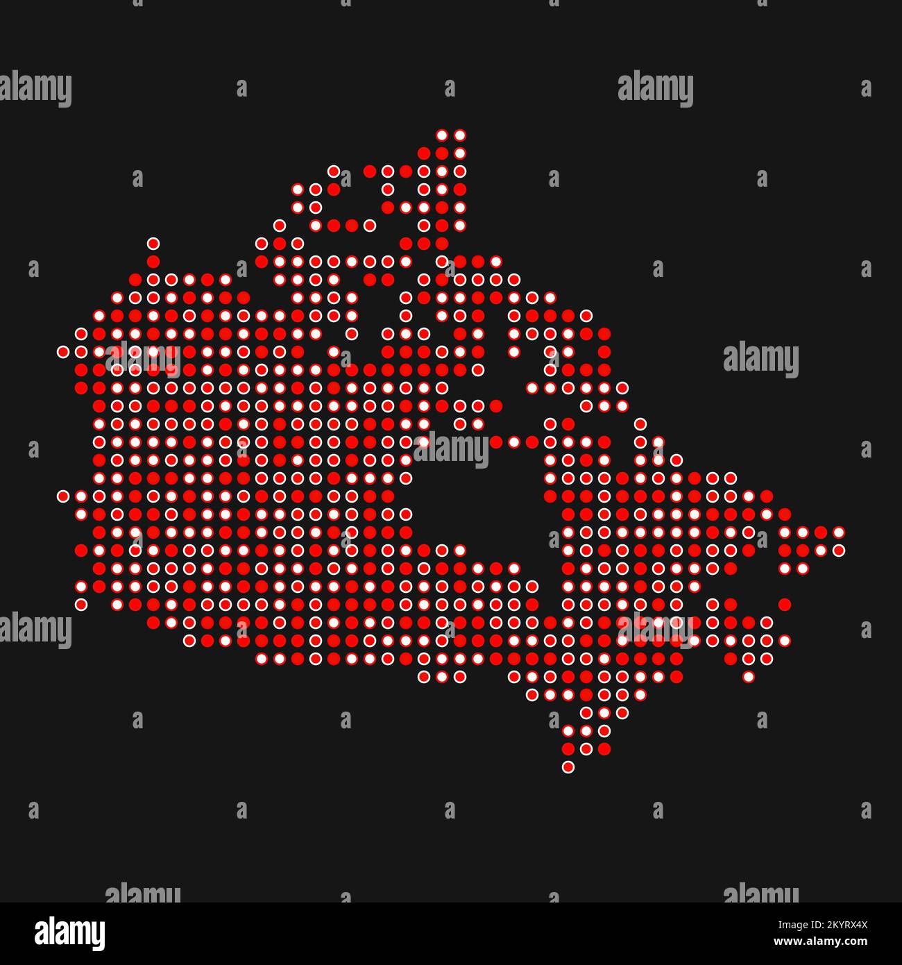 Canada Map Silhouette Pixelated generative pattern illustration Stock ...