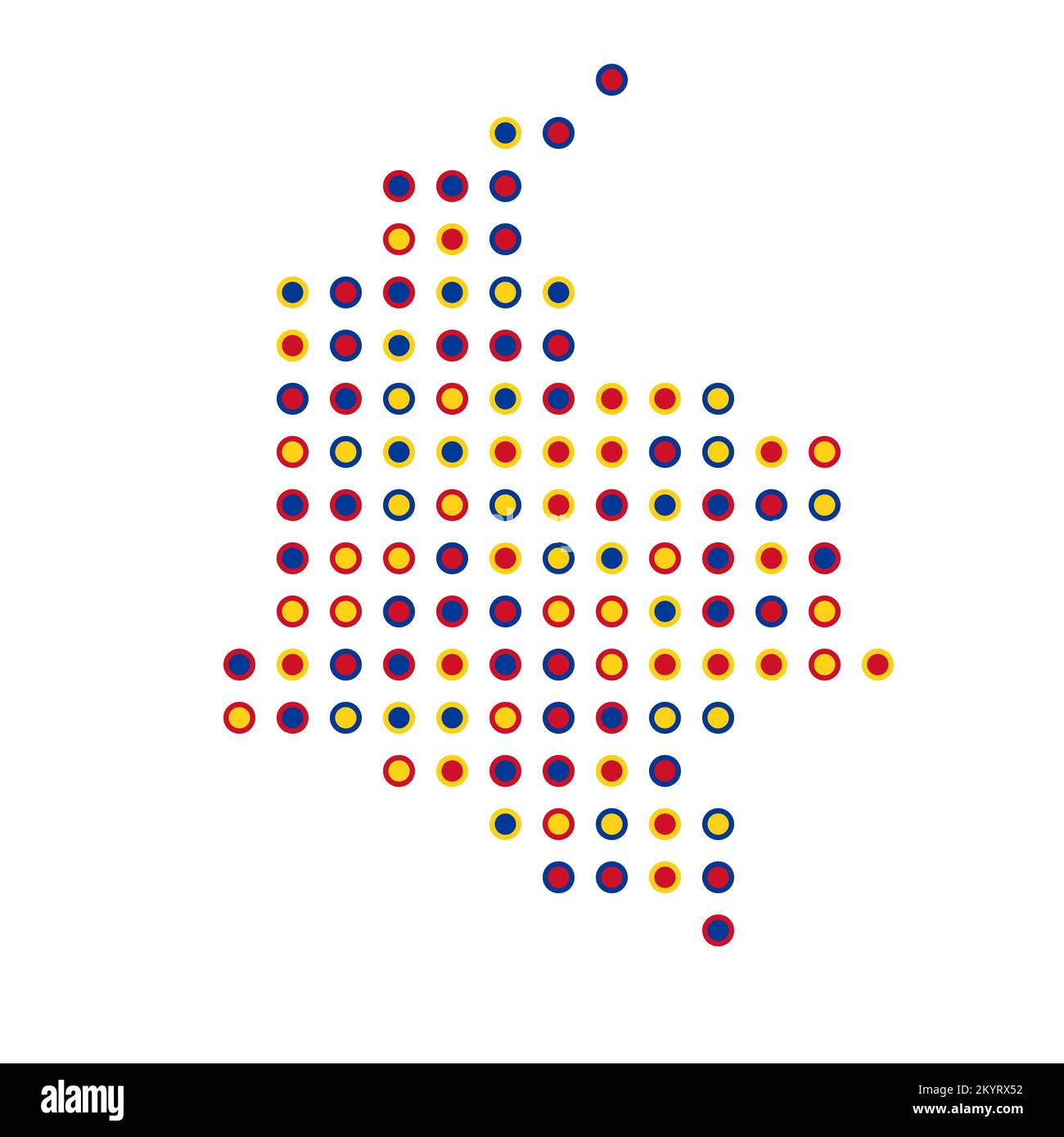 Colombia Map Silhouette Pixelated generative pattern illustration Stock ...