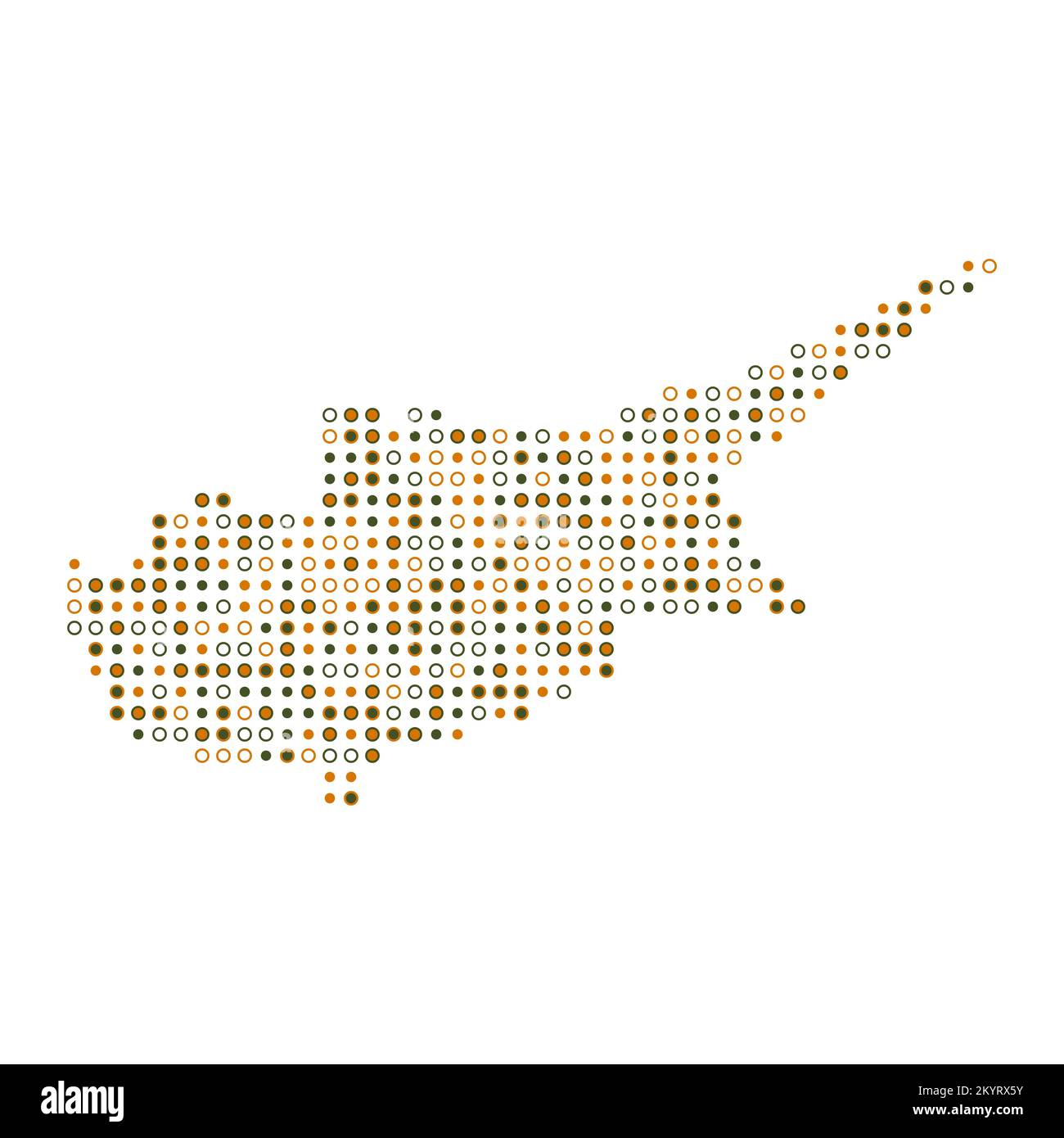 Cyprus Map Silhouette Pixelated generative pattern illustration Stock ...