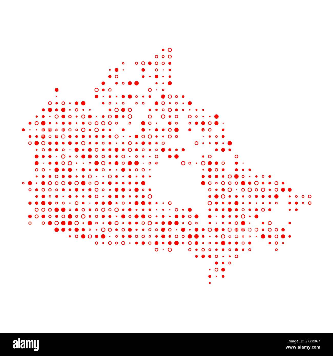 Canada Map Silhouette Pixelated generative pattern illustration Stock ...