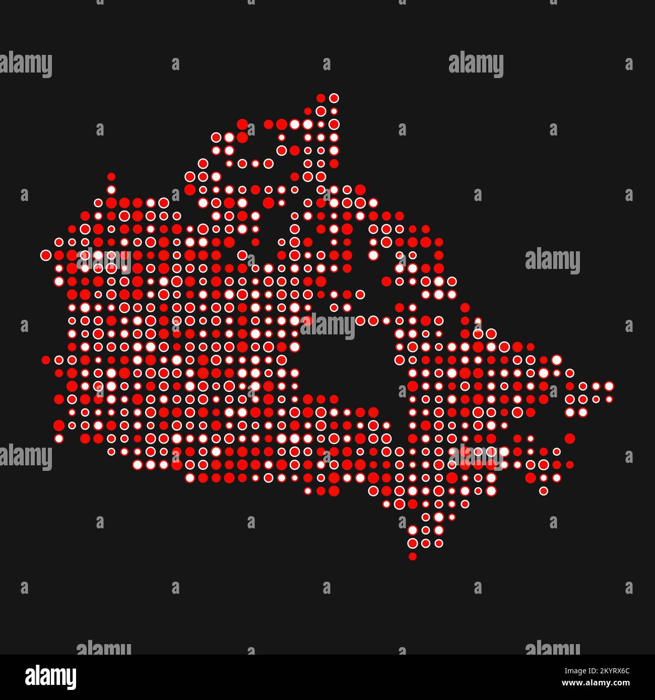Canada Map Silhouette Pixelated generative pattern illustration Stock ...