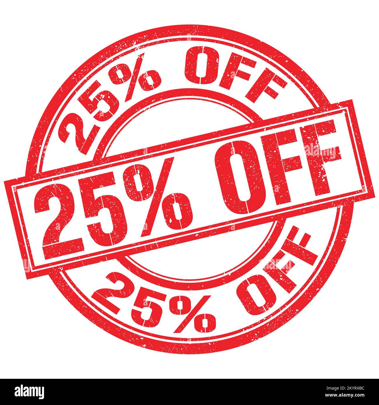 25% OFF text written on red round stamp sign Stock Photo - Alamy