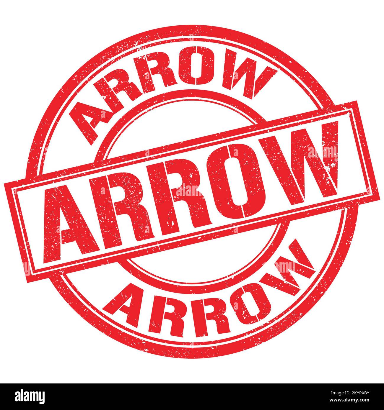 ARROW text written on red round stamp sign Stock Photo - Alamy