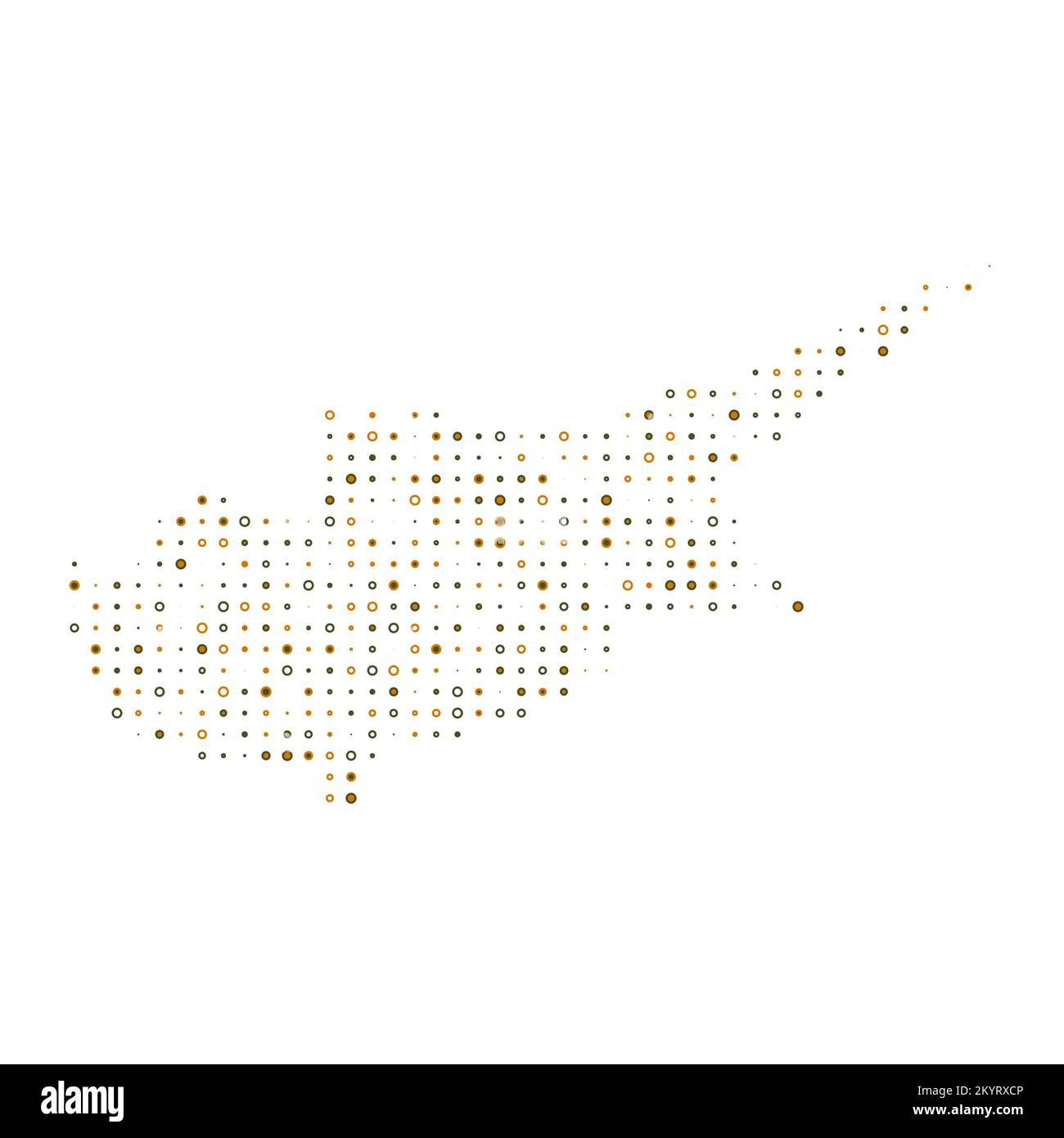 Cyprus Map Silhouette Pixelated generative pattern illustration Stock ...