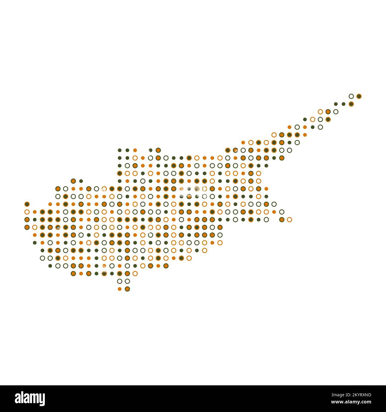 Cyprus Map Silhouette Pixelated generative pattern illustration Stock ...