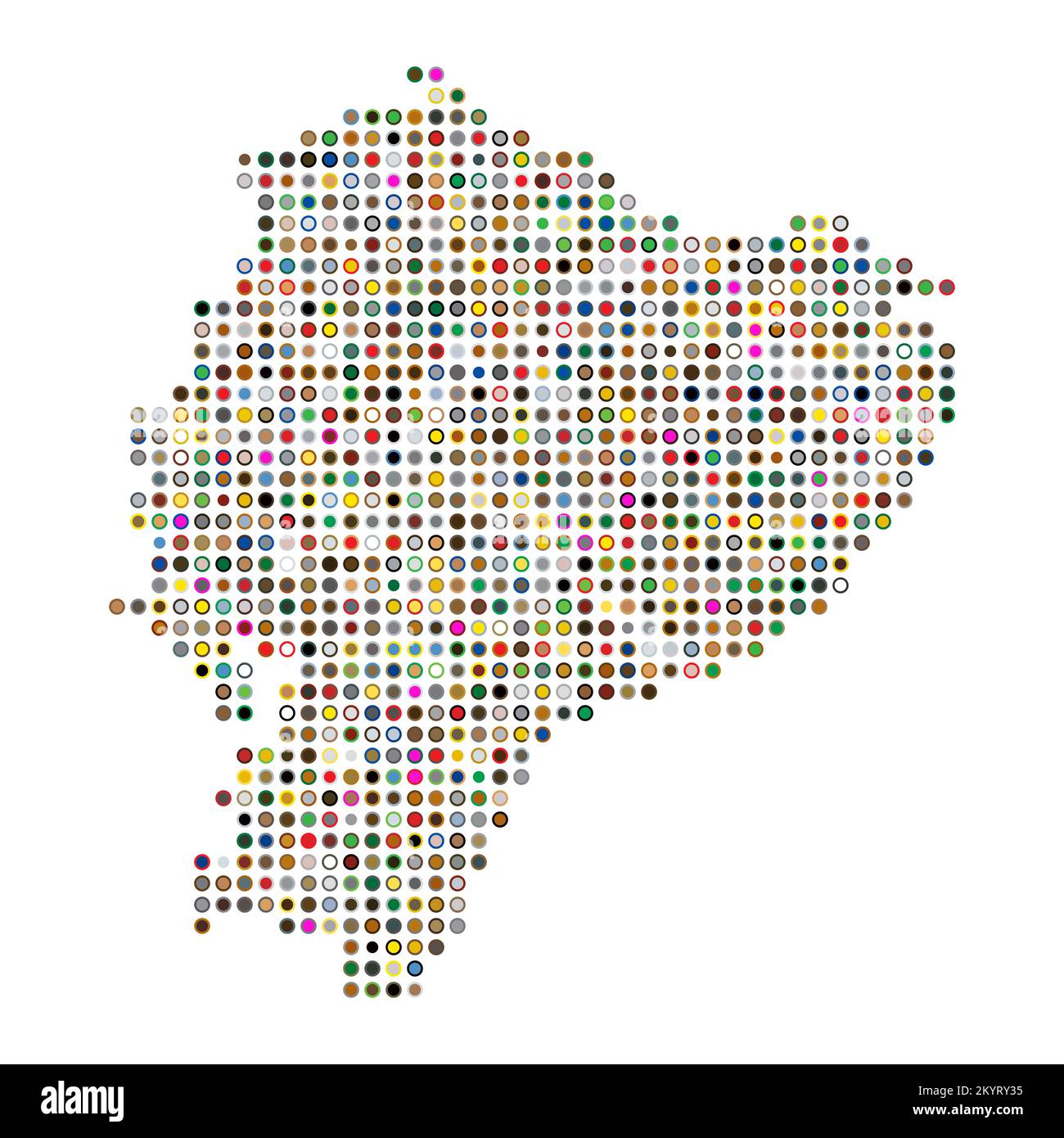 Ecuador Map Silhouette Pixelated generative pattern illustration Stock ...