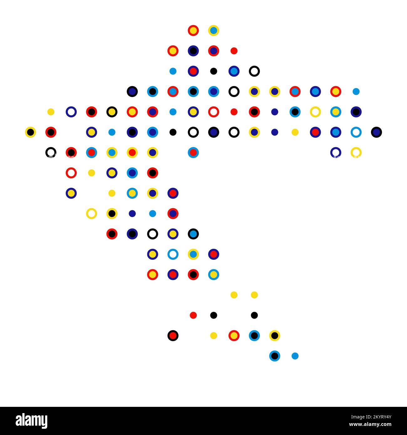 Croatia Map Silhouette Pixelated generative pattern illustration Stock ...