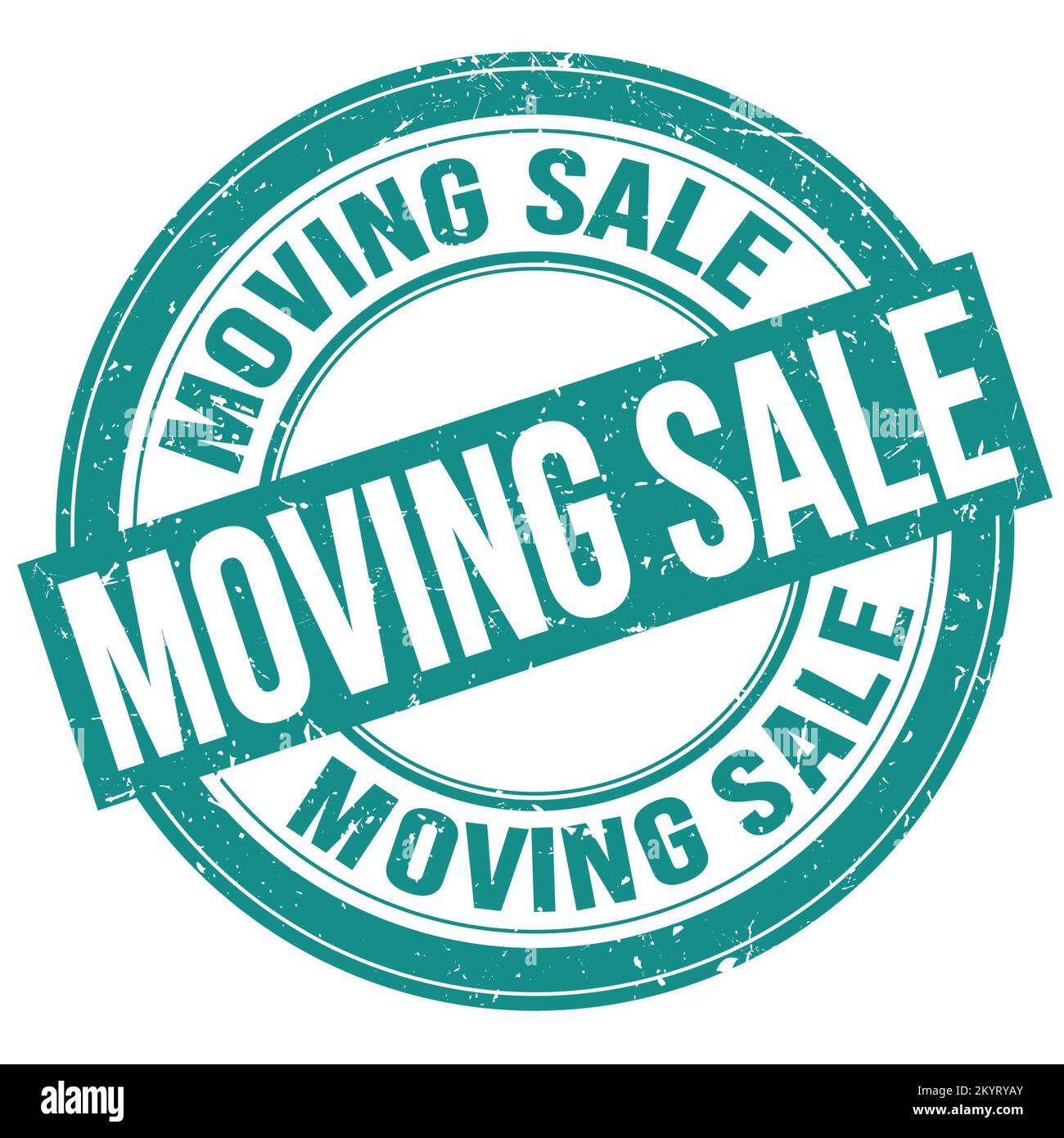 MOVING SALE text written on blue round grungy stamp sign Stock Photo ...