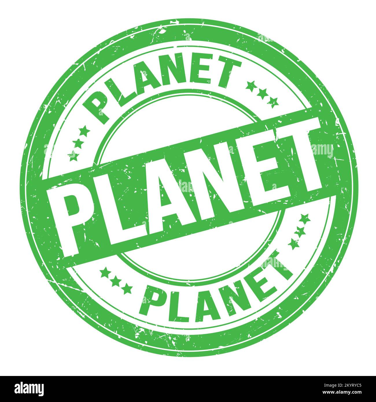 PLANET text written on green round grungy stamp sign Stock Photo - Alamy