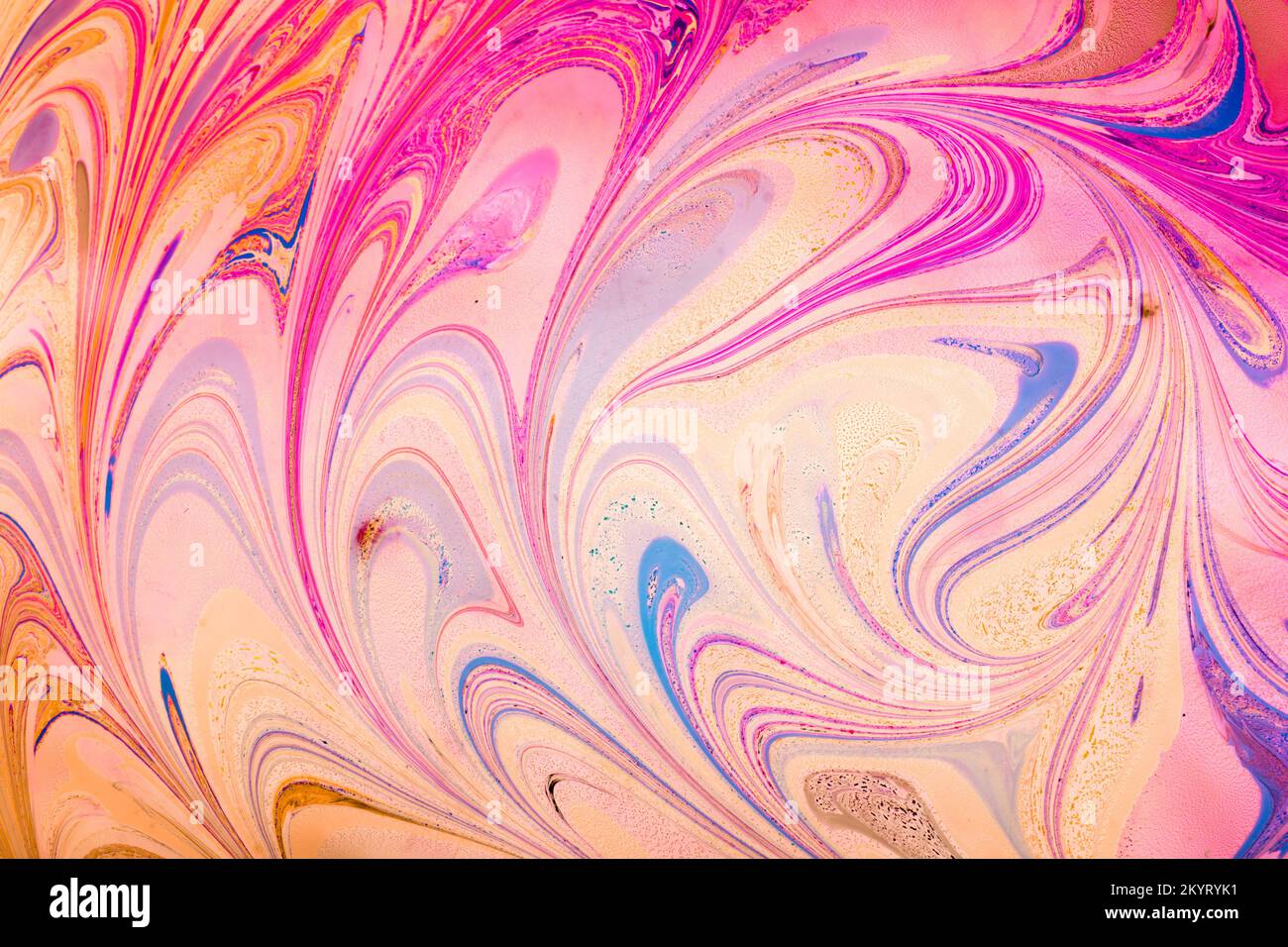 Traditional Ottoman Turkish marbling art patterns as abstract ...