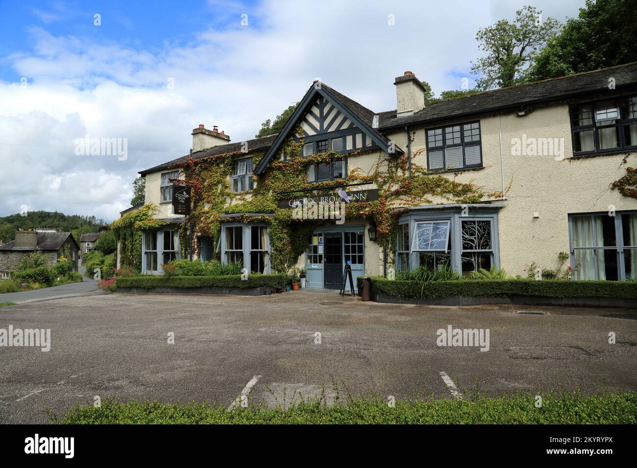 Cuckoo Brow inn at Far Sawrey, Lake District, Cumbria, England, United ...