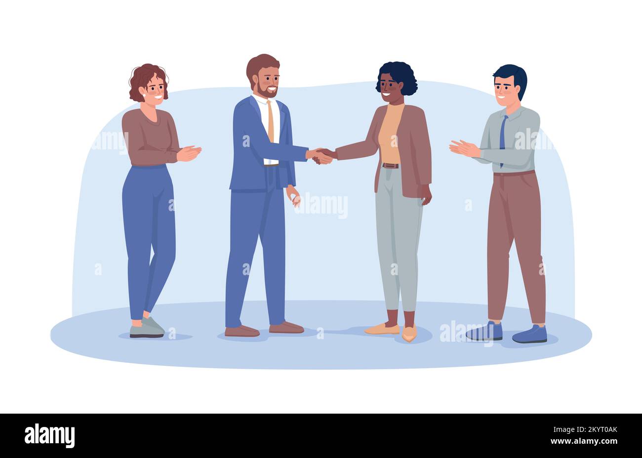 Deal closing 2D vector isolated illustration Stock Vector Image & Art - Alamy