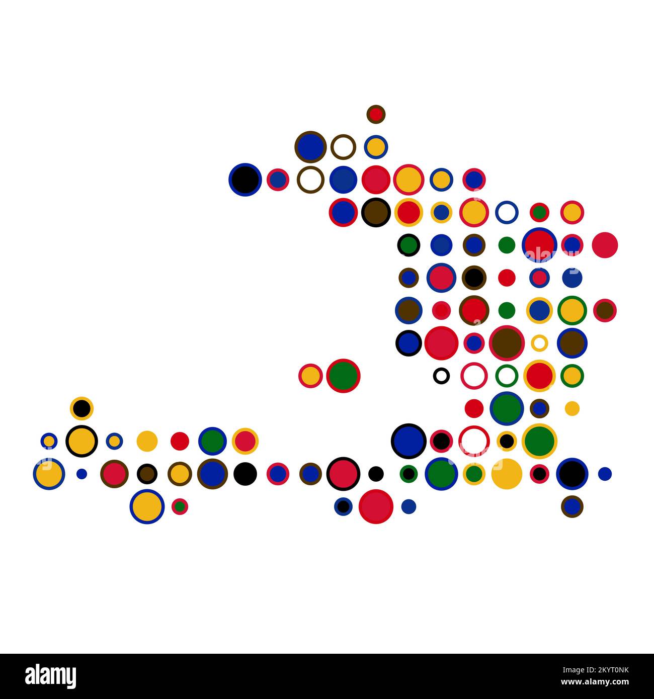 Haiti Map Silhouette Pixelated generative pattern illustration Stock ...