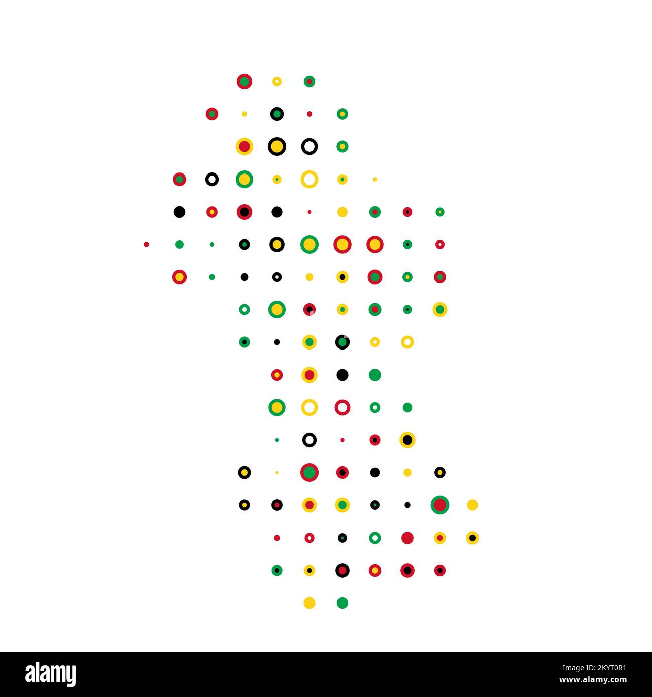 Guyana Map Silhouette Pixelated generative pattern illustration Stock ...