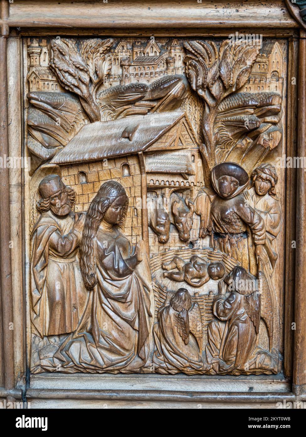 Woodcarving, Biblical Motifs, Entrance Portal at Constance Minster ...